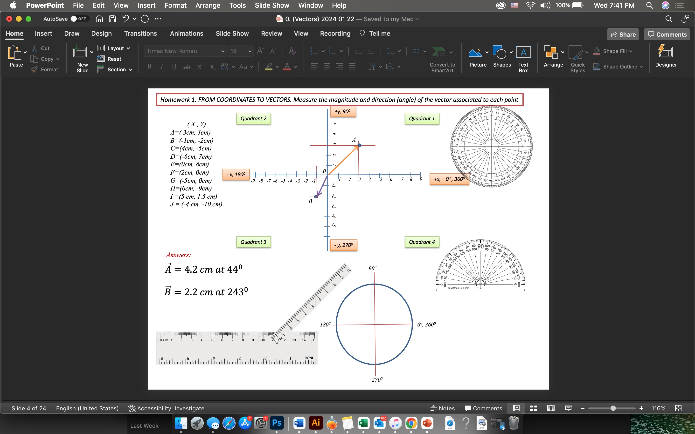 Solved Homework 1: FROM COORDINATES TO VECTORS. Measure the | Chegg.com