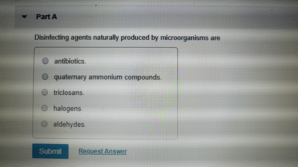 Solved Part A Which of the following is used to sterilize | Chegg.com