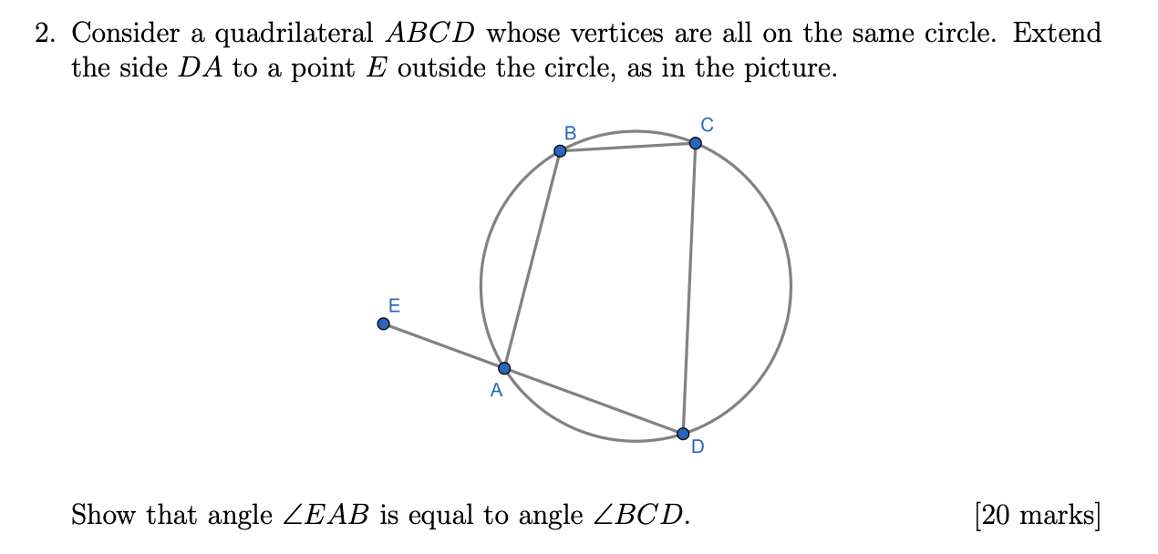 Solved 2. Consider a quadrilateral ABCD whose vertices are | Chegg.com