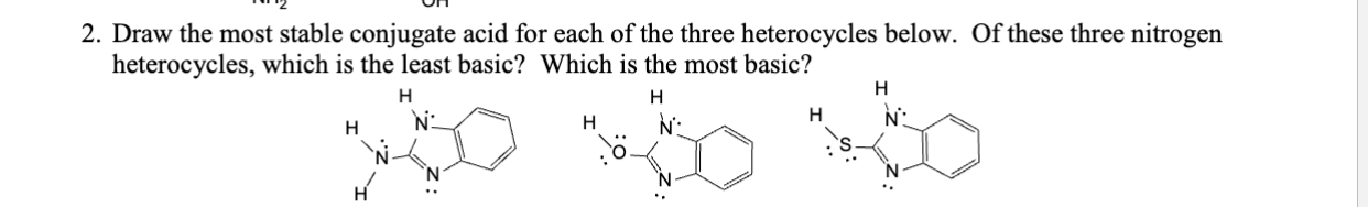 Solved Draw the most stable conjugate acid for each of the | Chegg.com