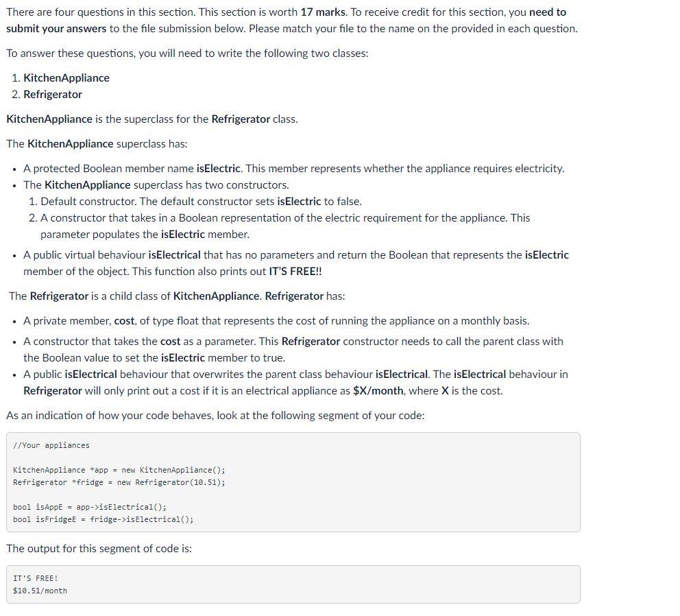 Solved There are four questions in this section. This | Chegg.com