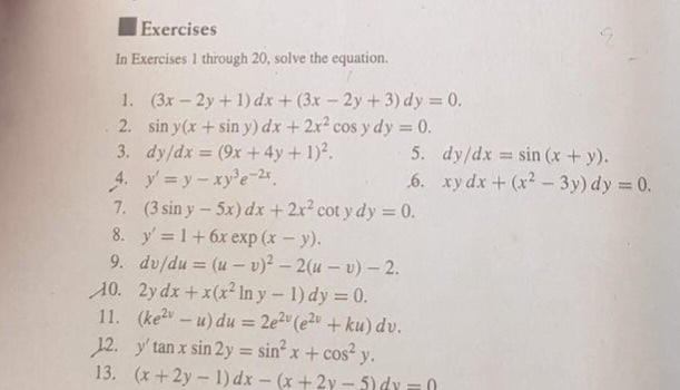 Solved Exercise In Exercises I through 20, solve the | Chegg.com