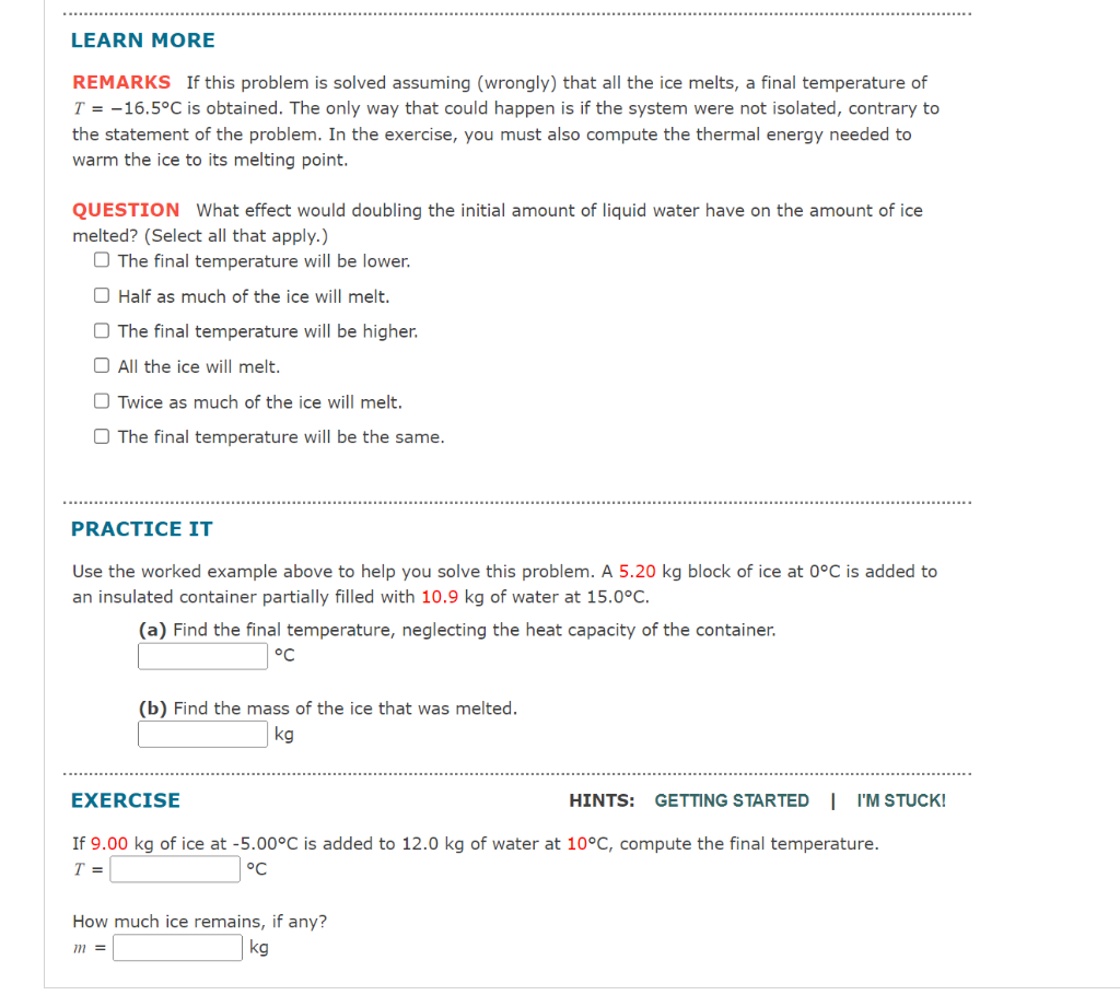 Solved LEARN MORE REMARKS If this problem is solved assuming | Chegg.com