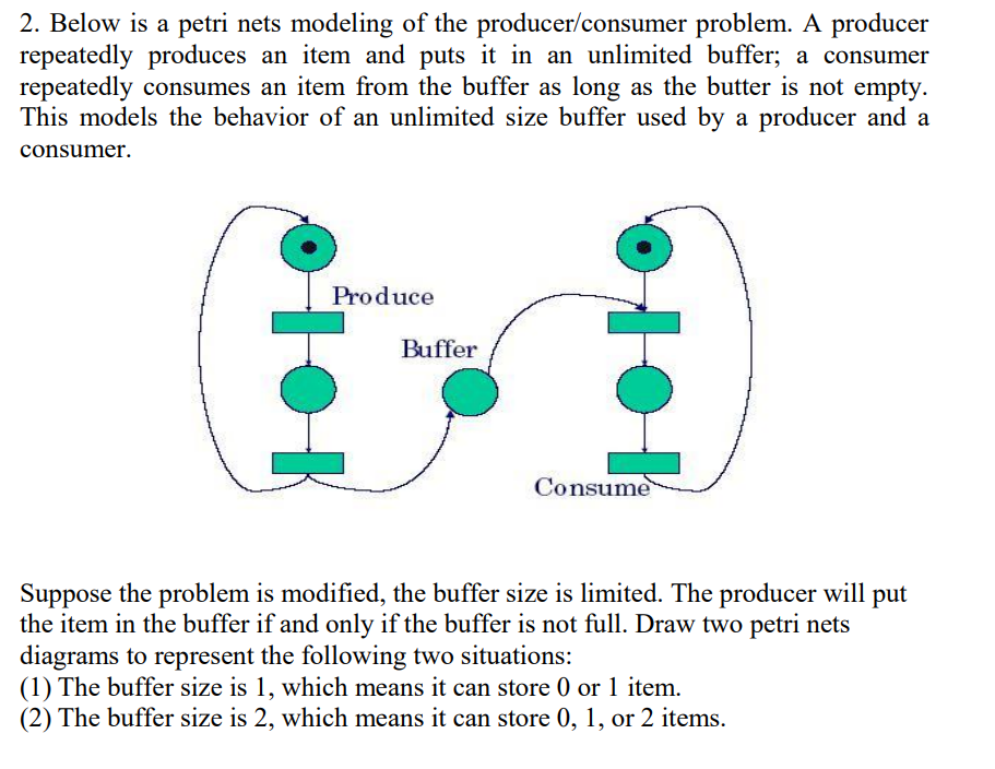 Solved 2. Below is a petri nets modeling of the | Chegg.com