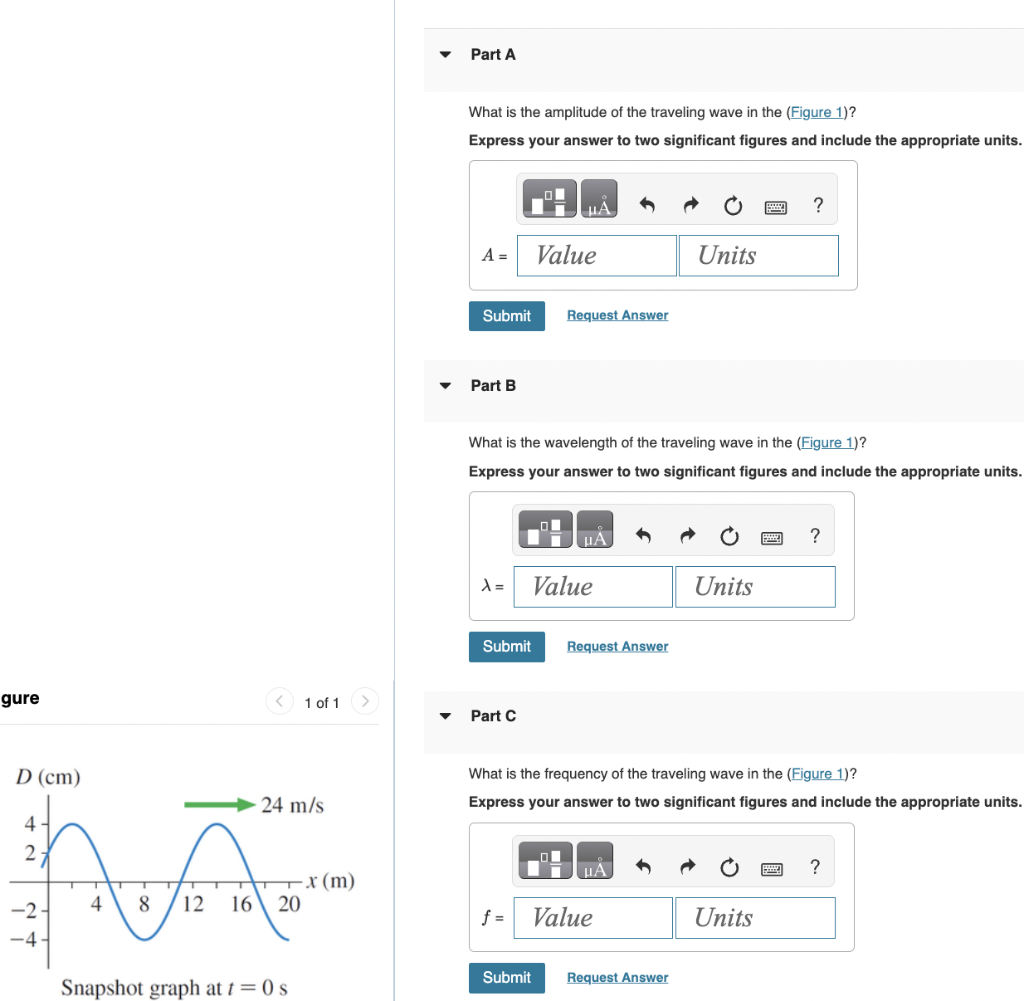 Solved What is the amplitude of the traveling wave in the | Chegg.com