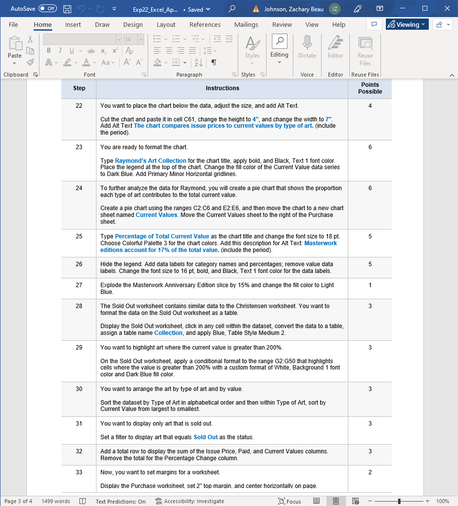 Exp22_Excel_AppCapstone_Intro_Collection Project | Chegg.com