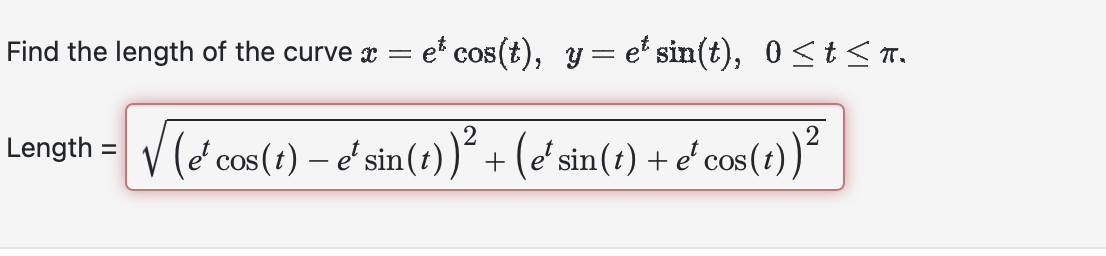 Solved Find the length of the curve | Chegg.com