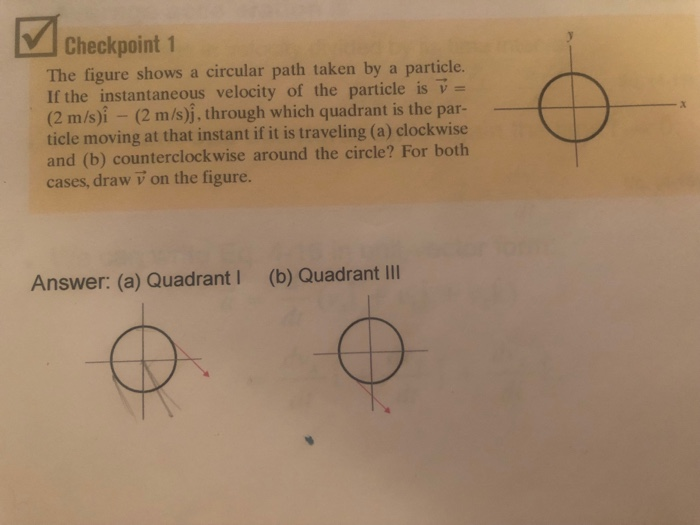 Solved Checkpoint 1 The figure shows a circular path taken | Chegg.com