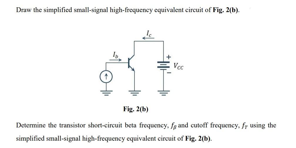 Solved Draw the simplified small-signal high-frequency | Chegg.com
