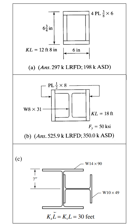 4. Determine the LRFD design strength and the ASD | Chegg.com