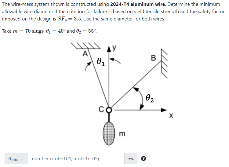 Solved The wire-mass system shown is constructed using | Chegg.com
