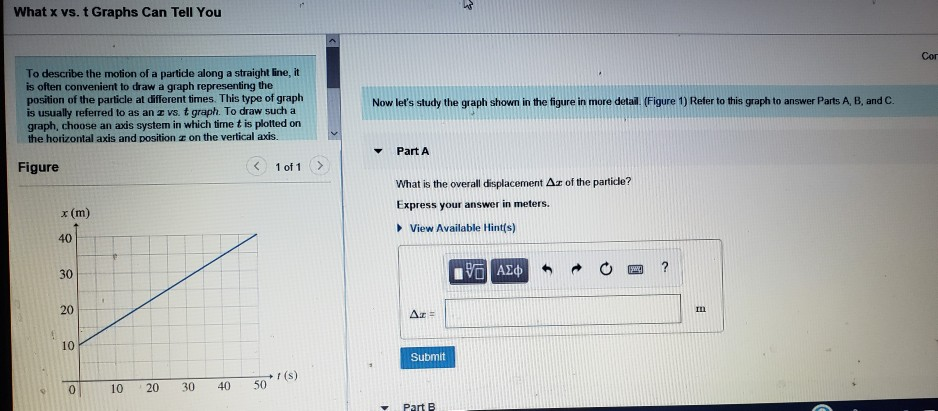 Solved What x vs. t Graphs Can Tell You To describe the | Chegg.com