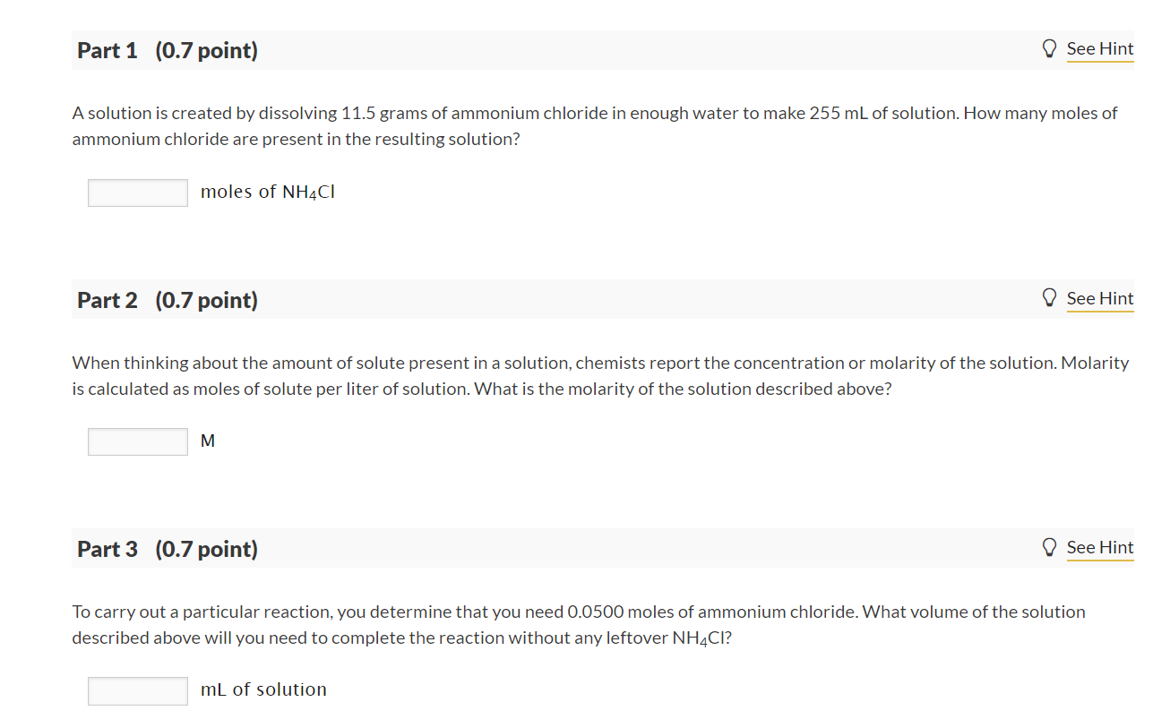 Solved Question (2 points) 르 See page 336 When chemists work | Chegg.com