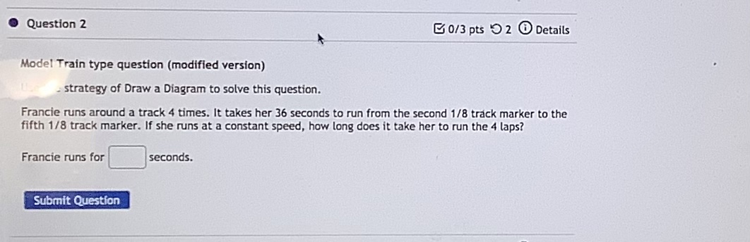 Model Train type question (modified version) strategy | Chegg.com