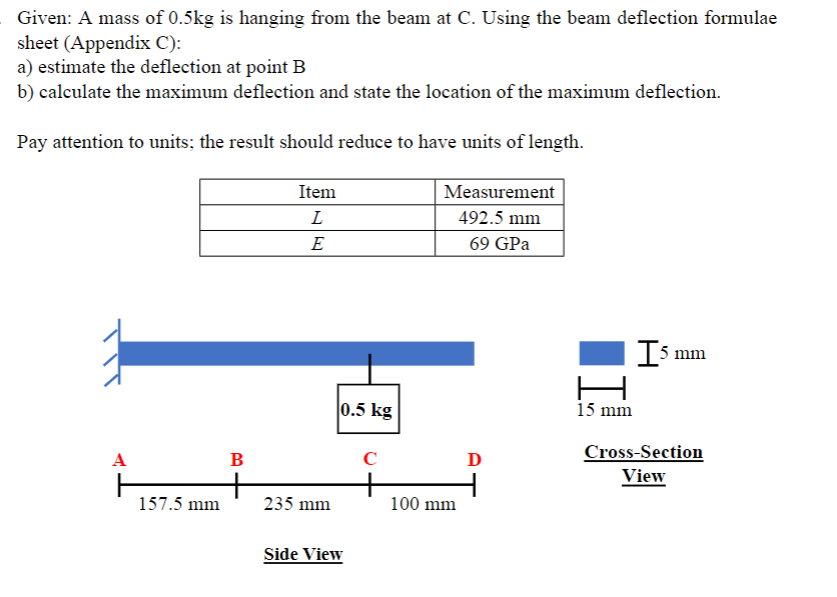 Solved Cantilevered Beam Slopes and DeflectionsSlopes and | Chegg.com