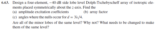 Solved 6.64. Repeat the design of Problem 6.63 for a | Chegg.com