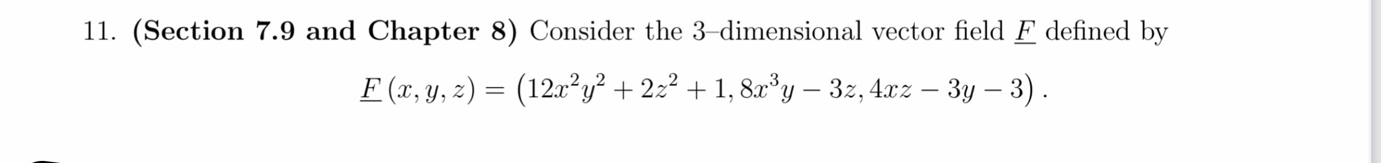 Solved 11. (Section 7.9 and Chapter 8) Consider the | Chegg.com
