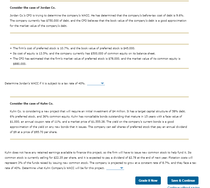 Solved 5. Solving for the WACC The weighted average cost of | Chegg.com