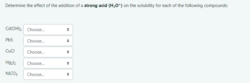 Solved Determine the effect of ﻿the addition of ﻿a strong | Chegg.com