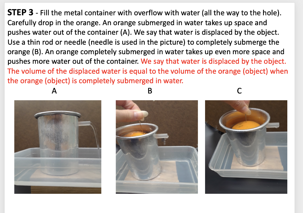 Solved STEP 1 . Measure the circumference of the orange with | Chegg.com