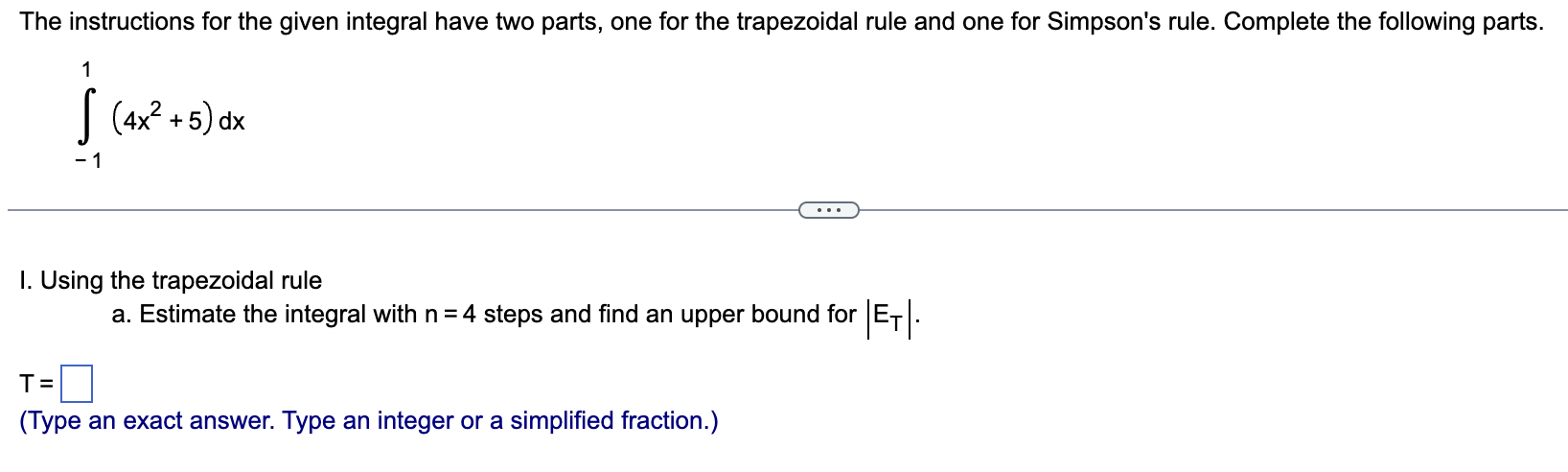 Solved The instructions for the given integral have two | Chegg.com