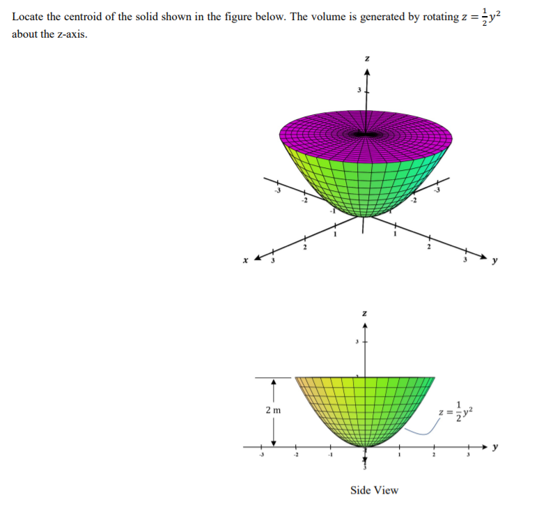 Solved Locate the centroid of the solid shown in the figure | Chegg.com