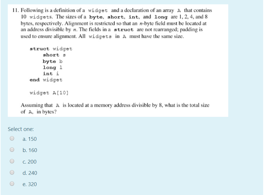 (Solved) : 11 Following Definition Widget Declaration Array Contains 10 ... (Solved) : 11 Following Definition Widget Declaration Array Contains 10 ...
