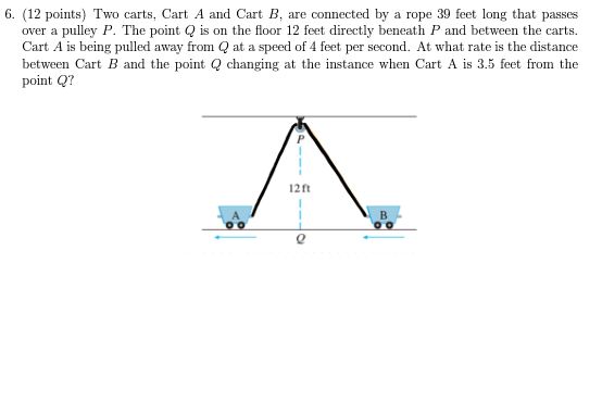 Solved 6. (12 points) Two carts, Cart A and Cart B, are | Chegg.com