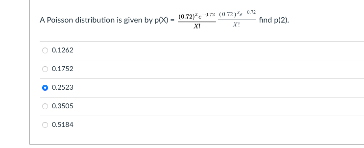 Solved A Poisson distribution is given by | Chegg.com