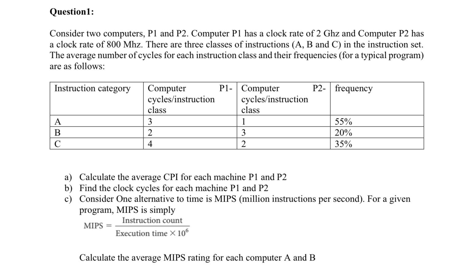 Solved Question1: Consider two computers, P1 and P2. | Chegg.com