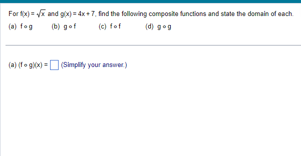Solved find the following composite functions and state the | Chegg.com
