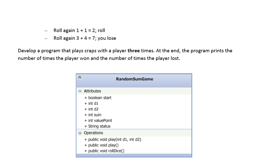 Solved [20 marks] Craps is a dice game where two dice are | Chegg.com