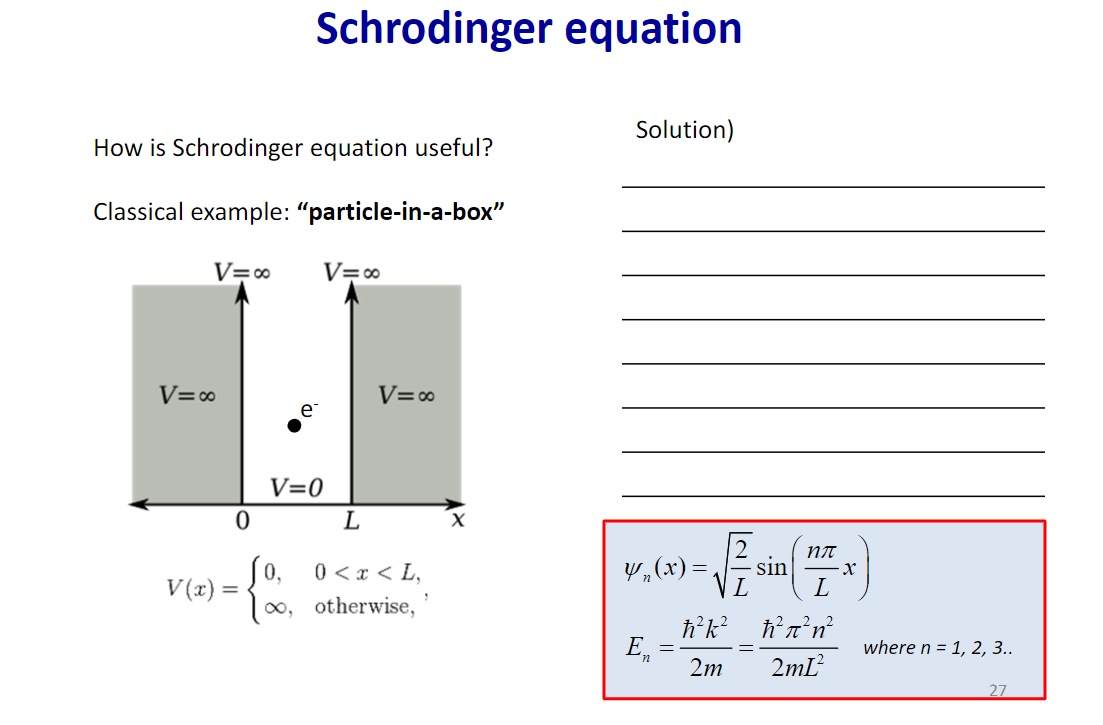 Solved Schrodinger equation Solution) How is Schrodinger | Chegg.com
