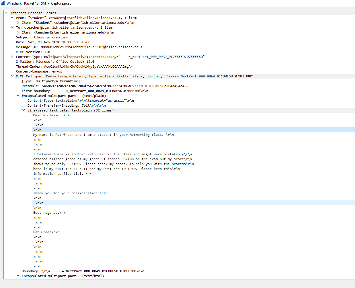 Solved Find the sender’s message. List the user’s actual | Chegg.com