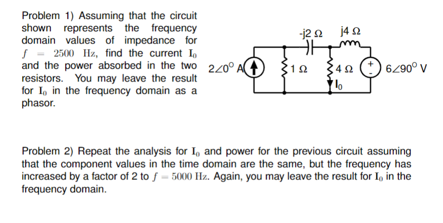 Solved Problem 1) Assuming that the circuit shown represents | Chegg.com