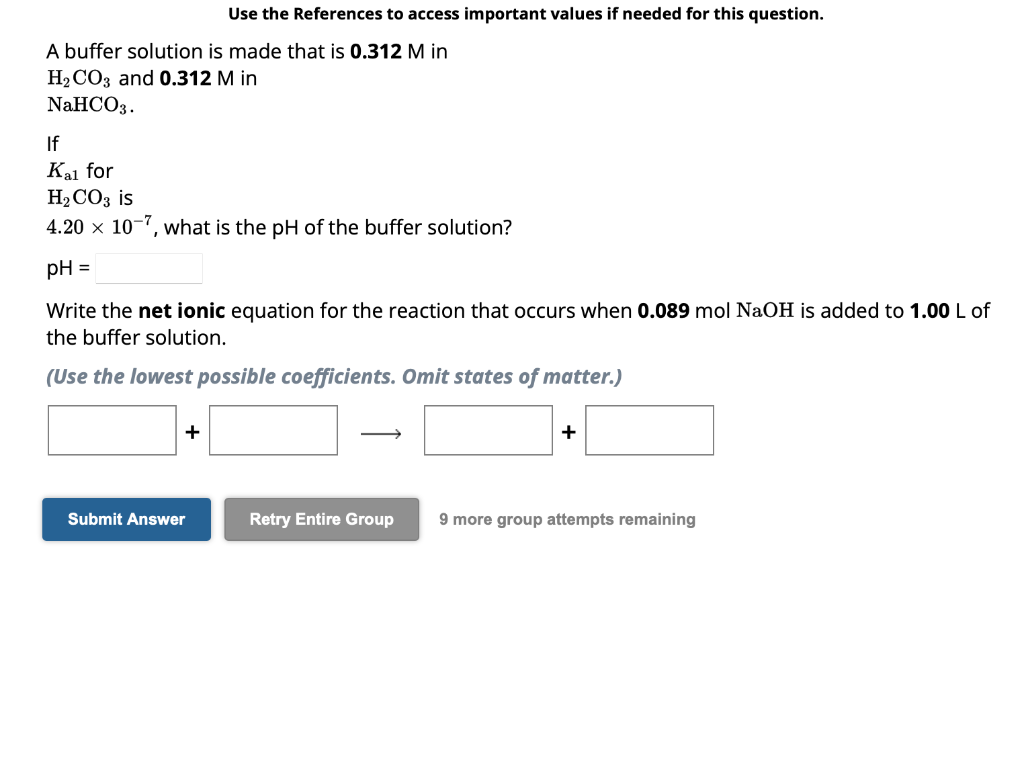 Solved 4.00×10−10, what is the pH of the buffer solution? | Chegg.com