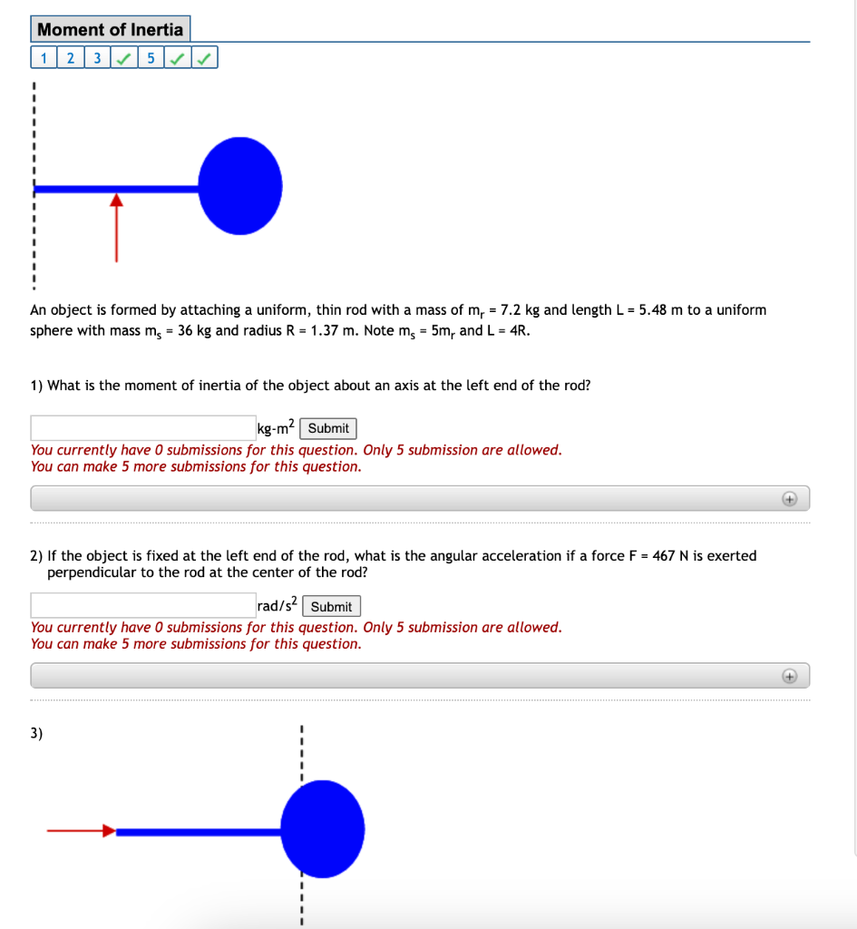 Solved An object is formed by attaching a uniform, thin rod | Chegg.com