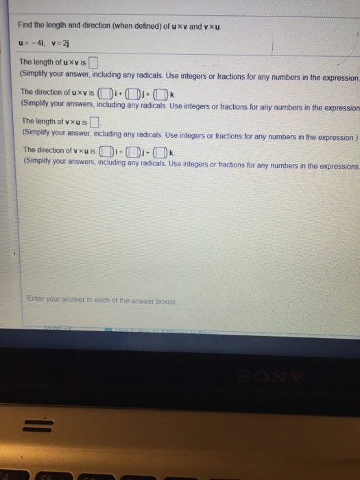 Solved Find the length and direction (when defined) of u | Chegg.com