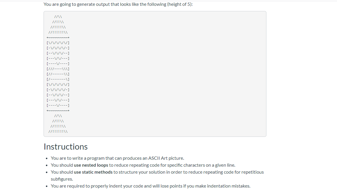 Solved You are going to generate output that looks like the | Chegg.com