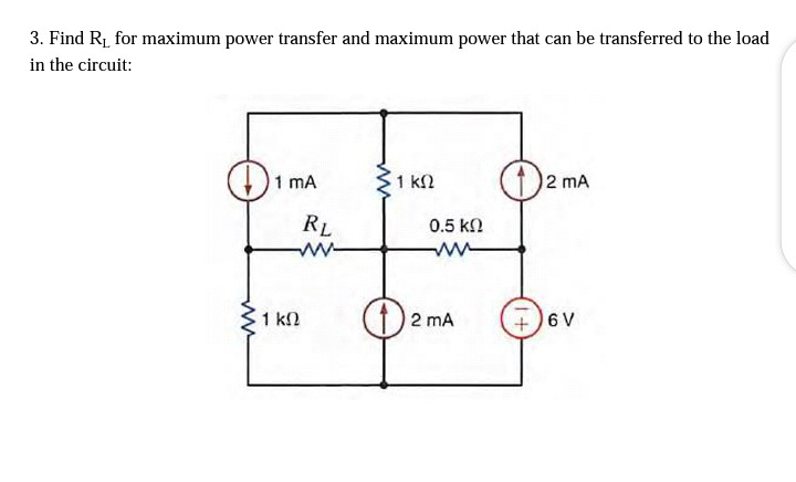 Solved Find RL for maximum power transfer and maximum | Chegg.com
