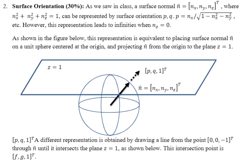 2 Surface Orientation 30 As We Saw In Class A