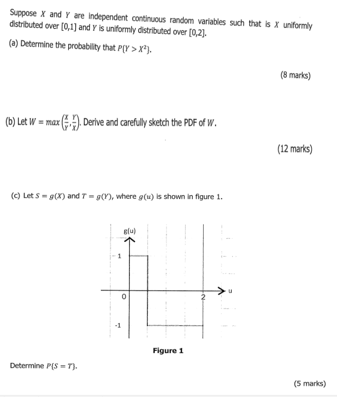 Solved Suppose X and Y are independent continuous random | Chegg.com