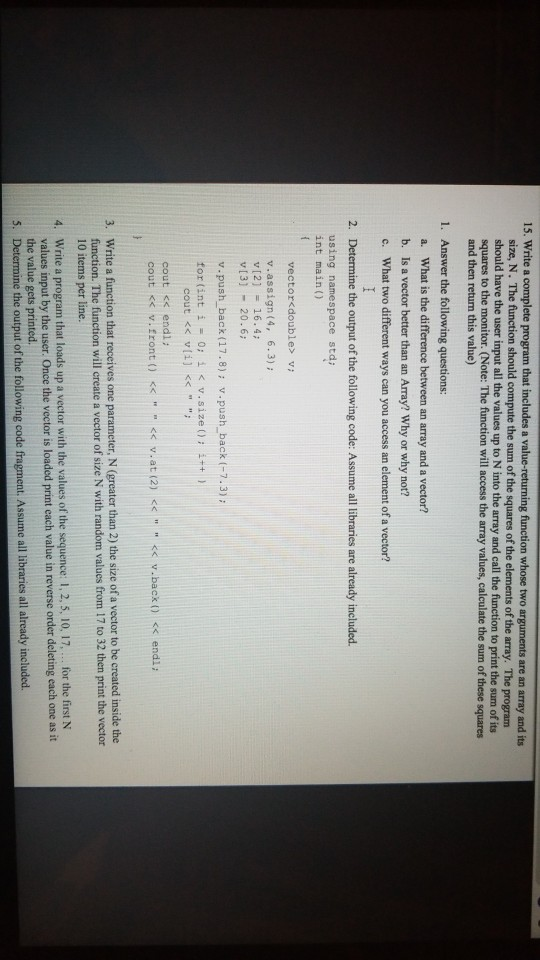 Solved 15. Write a complete program that includes a | Chegg.com