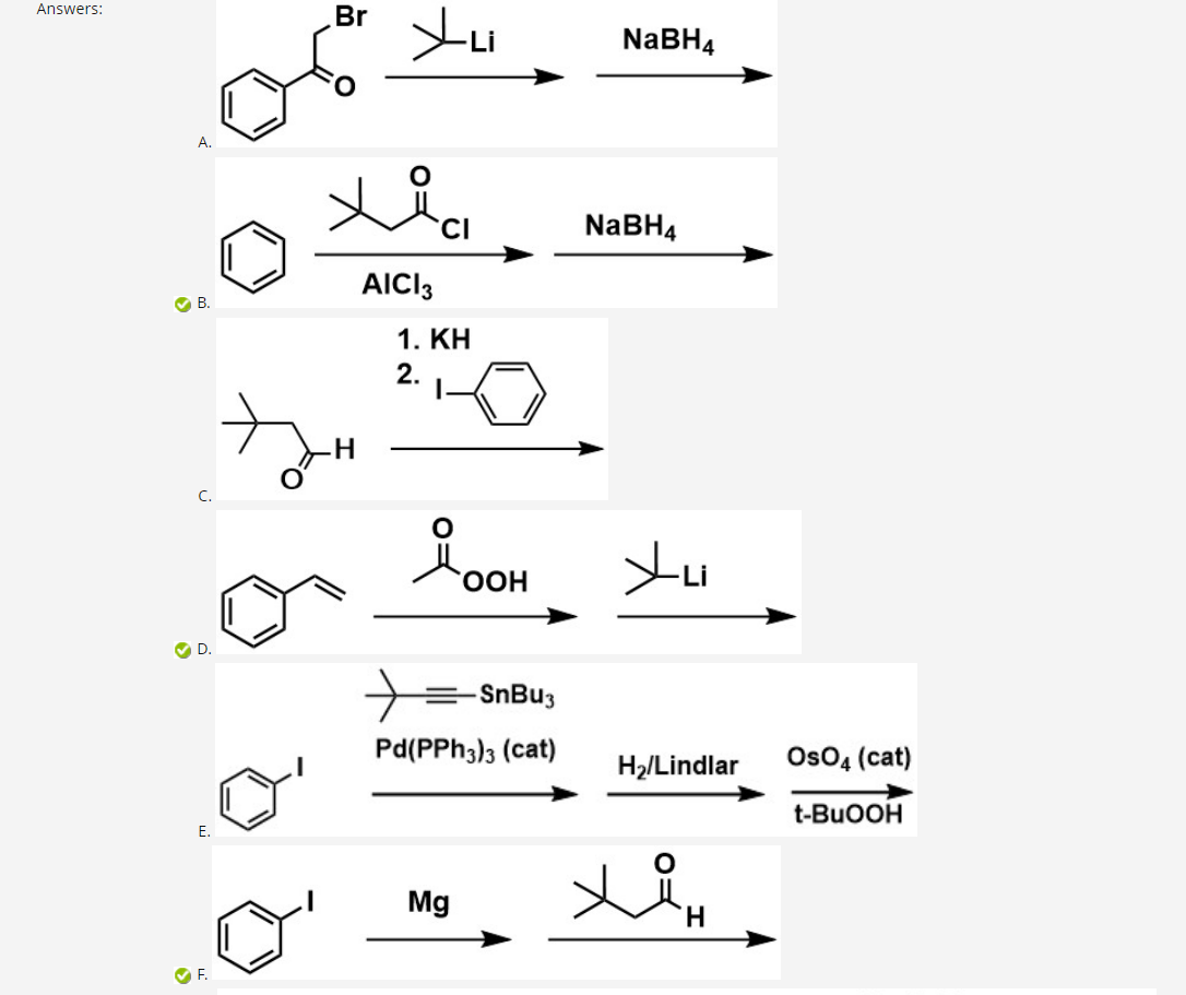 Solved Which of the following reactions or sequences of | Chegg.com