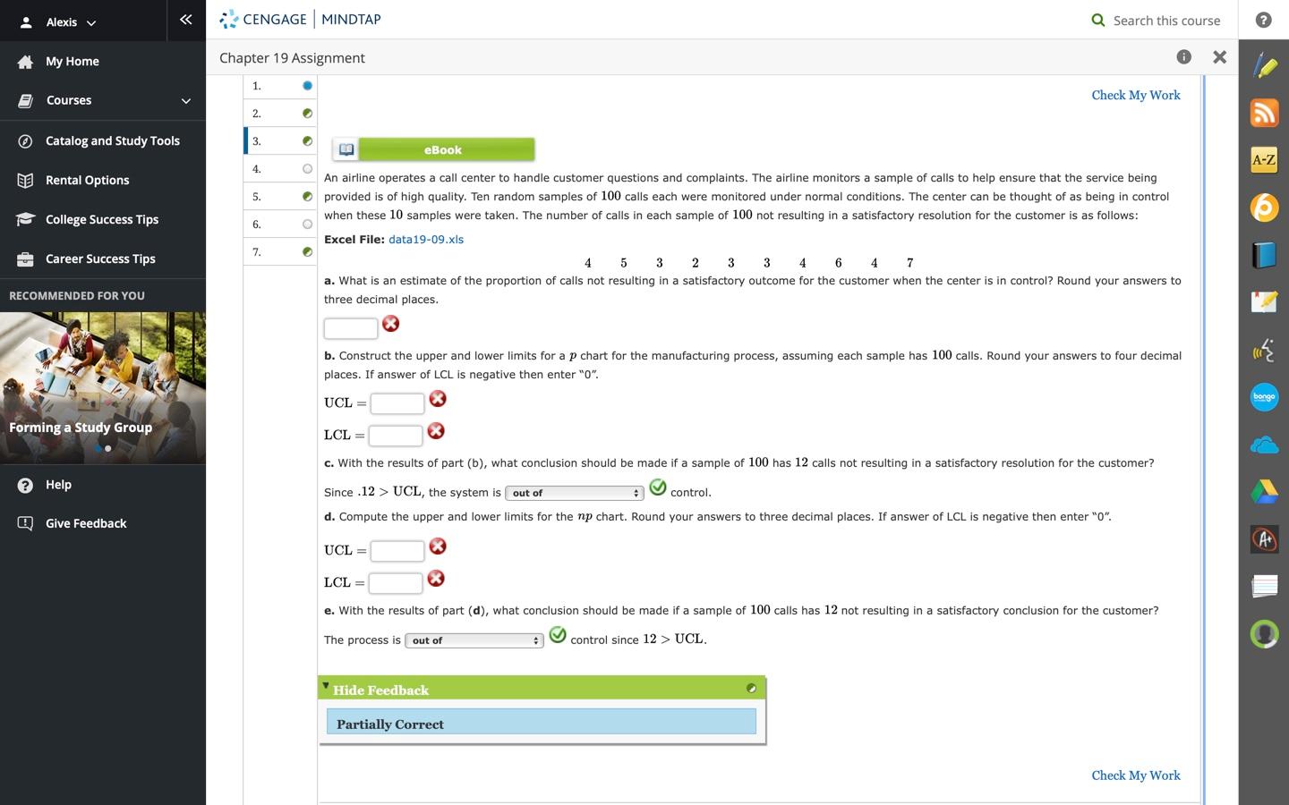 Solved : Alexis y CENGAGE MINDTAP Q Search this course # My | Chegg.com