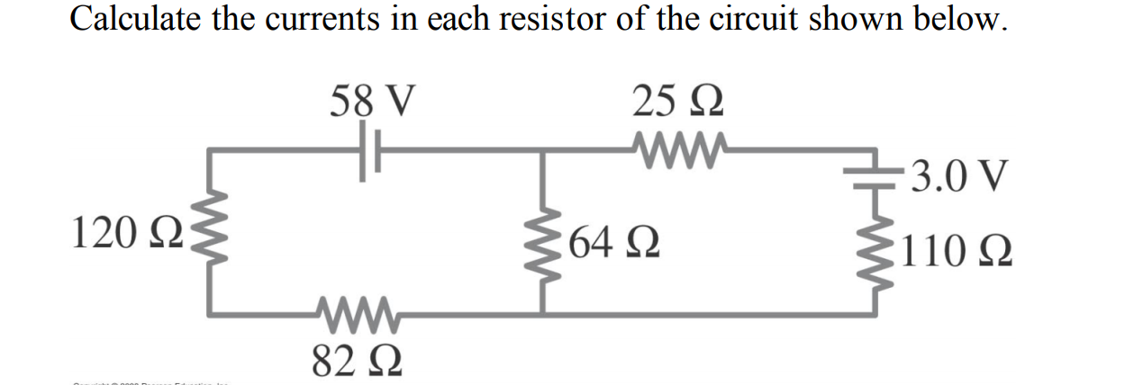 Solved Calculate the currents in each resistor of the | Chegg.com