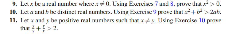 9. Let x be a real number where x =0. Using Exercises | Chegg.com