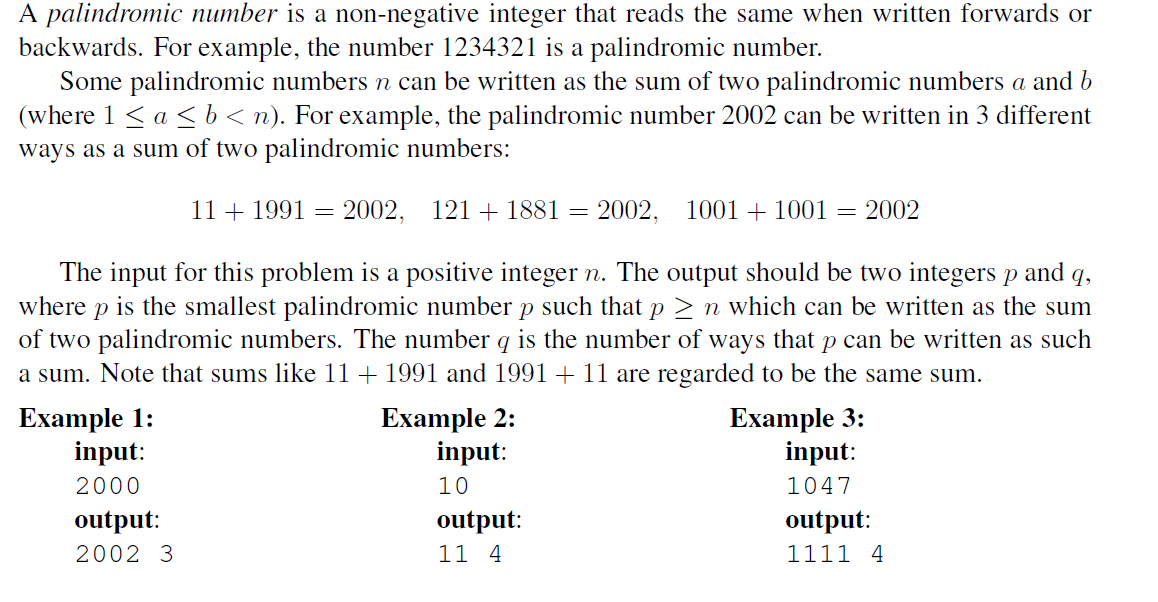 Solved A Palindromic Number Is A Non Negative Integer That 