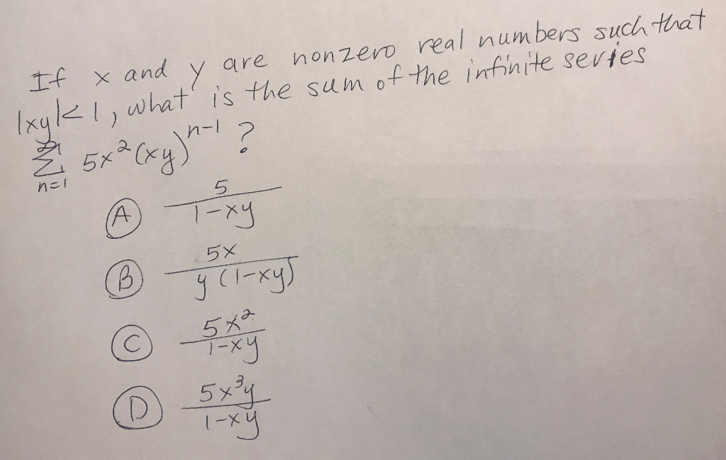 Solved If x and y are nonzero real numbers such that lxak I, | Chegg.com