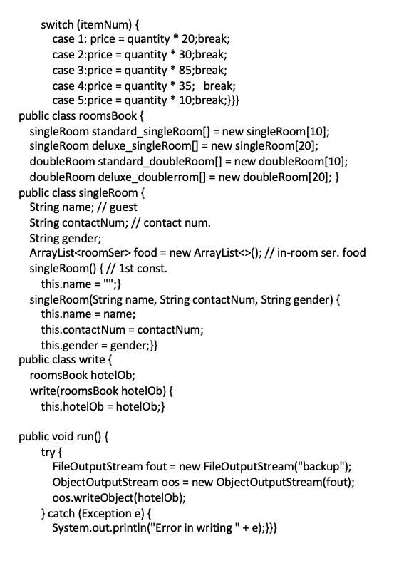 UML DIAGRAM FOR THE FOLLOWING CODE::::::: UML DIAGRAM | Chegg.com